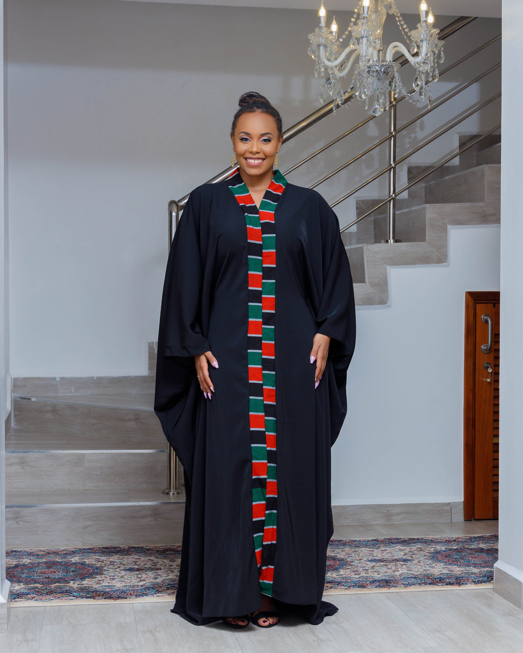 Kenyan Akado Kaftan - Black – Olakira Craft