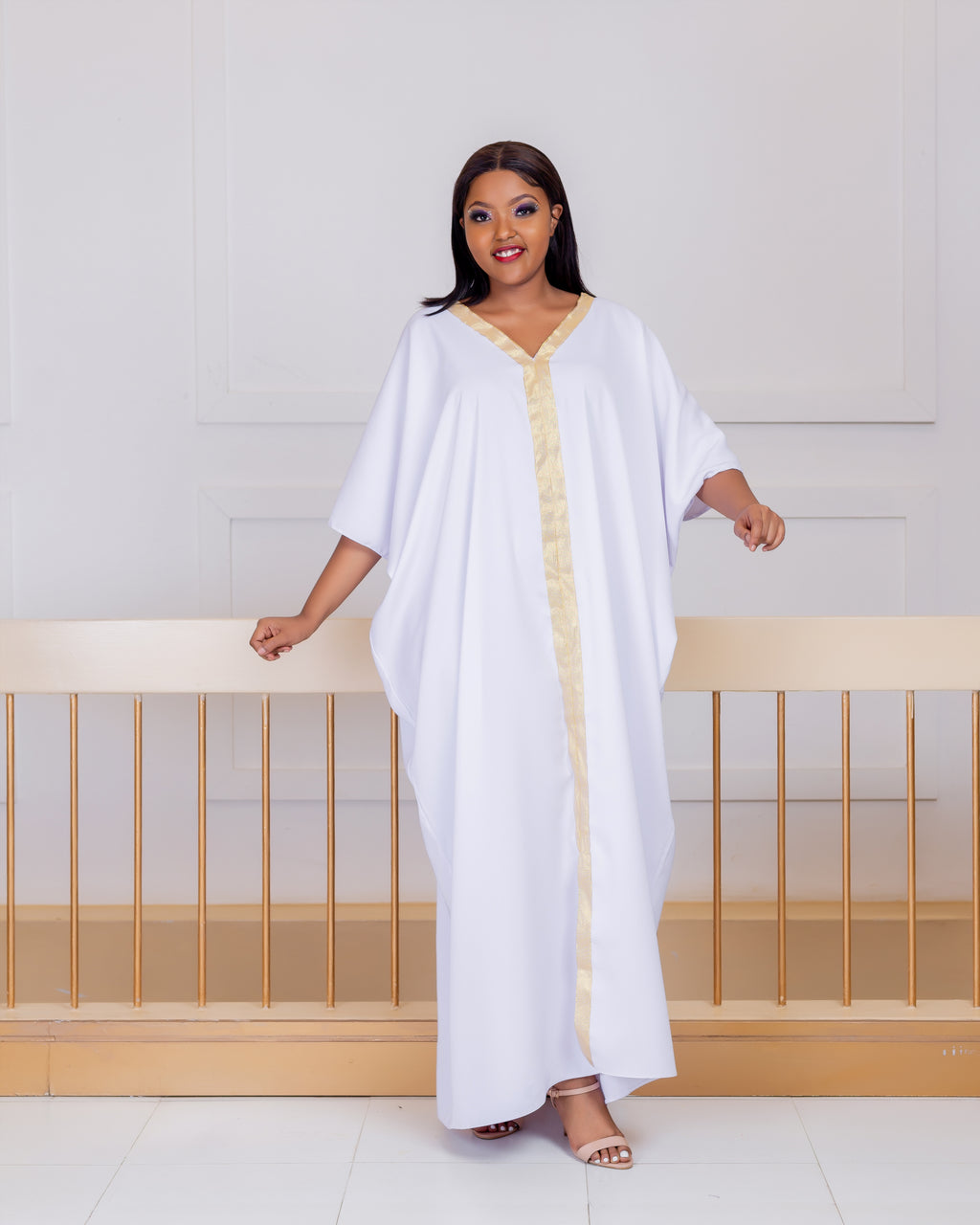 Matisi Arabic Dress - White – Olakira Craft